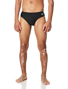 speedo mens brief endurance+ solid adult swimsuit, speedo black, 34 us