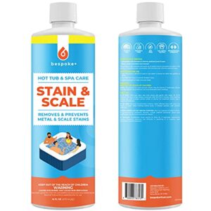 Spa Stain and Scale Control for Hot Tub, Spa Descaler, Stain Scale Remover & Spa Scale Defense for HotTub Hardness Control & Spa Hardness Decreaser & Alkalinity Decreaser Water Softener (1-Pint)