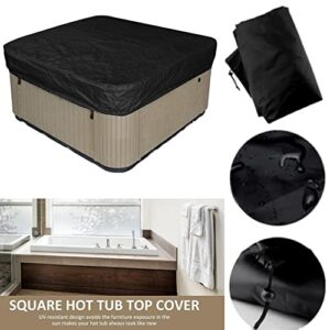 XVBVS Square Hot Tub Cover Waterproof Windproof SPA Cover UV-Resistant Swimming Pool Protection Cover 200D Polyester SPA Cover for Hot Tub (Color : Beige, Size : 220 * 220 * 90cm)