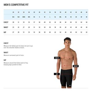 Speedo Men's Swimsuit Square Leg Endurance+ Solid Speedo Black, 36