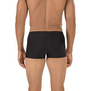 Speedo Men's Swimsuit Square Leg Endurance+ Solid Speedo Black, 36