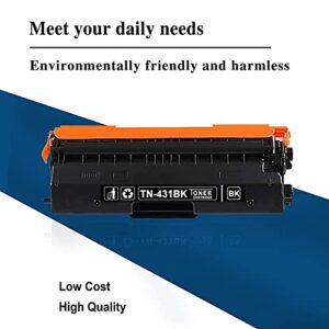 INDI 1 Pack TN431BK TN-431BK TN431 TN-431 Black Toner Cartridge Replacement for Brother HL-L8260CDW L8360CDW MFC-L8610CDW L8690CDW L8900CDW L9570CDWT L9570CDW Printer.