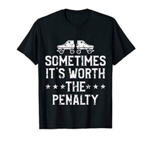 roller derby player penalty skating team t-shirt