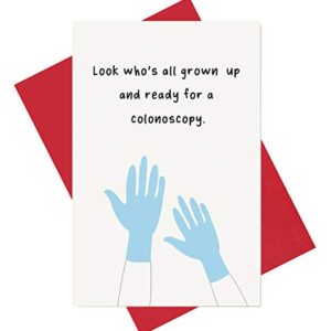 Alzombi Colonoscopy Birthday Card, Funny Birthday Card, Getting Old Card for Best Friend, 50th Bday Card