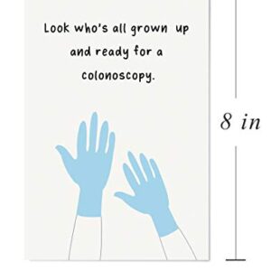 Alzombi Colonoscopy Birthday Card, Funny Birthday Card, Getting Old Card for Best Friend, 50th Bday Card