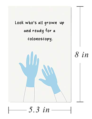 Alzombi Colonoscopy Birthday Card, Funny Birthday Card, Getting Old Card for Best Friend, 50th Bday Card