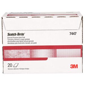 3M 07447 Scotch-Brite Maroon General Purpose Hand Pad,20 Pack