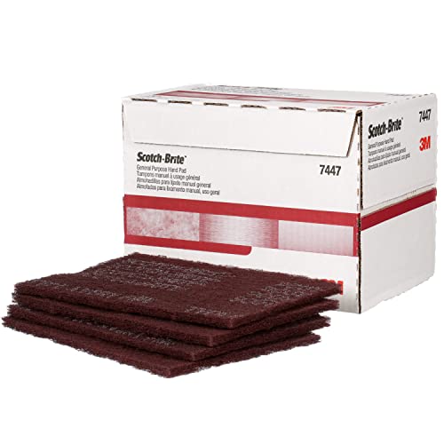 3M 07447 Scotch-Brite Maroon General Purpose Hand Pad,20 Pack