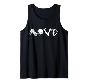 roller derby player love skating team tank top