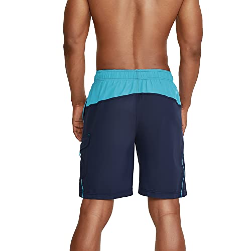 Speedo Men's Standard Swim Trunk Knee Length Marina Sport Volley, Blue Atoll, XX-Large