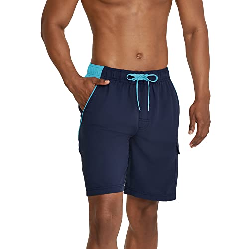 Speedo Men's Standard Swim Trunk Knee Length Marina Sport Volley, Blue Atoll, XX-Large