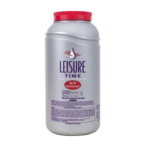 LEISURE TIME B-02 Defender for Spas and Hot Tubs, 1-Quart, 2-Pack & E5 Spa 56 Chlorinating Granules for Hot Tubs, 5 lbs