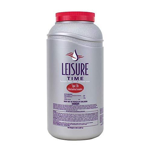 LEISURE TIME B-02 Defender for Spas and Hot Tubs, 1-Quart, 2-Pack & E5 Spa 56 Chlorinating Granules for Hot Tubs, 5 lbs