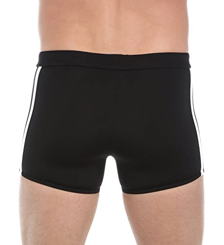 Speedo Men's Swimsuit Square Leg Splice,Speedo Black,Large