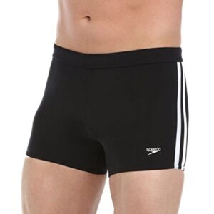 Speedo Men's Swimsuit Square Leg Splice,Speedo Black,Large