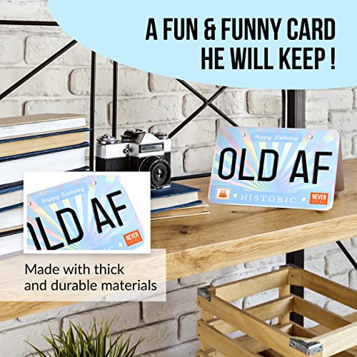 Big 3D Funny Old Man Joke Happy Birthday Greeting Card – Great Happy Bday Gift for Men | for him - Grandfather, father, Dad, Daddy, Brother, Husband, Uncle, stepdad, Boyfriend, bf | Pop Up Letters | 30th 40th 50th 60th 70th 80th 90th [BIG 9 inch X 6 inch