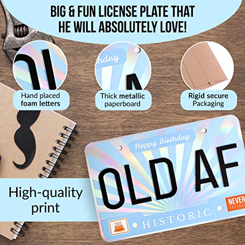 Big 3D Funny Old Man Joke Happy Birthday Greeting Card – Great Happy Bday Gift for Men | for him - Grandfather, father, Dad, Daddy, Brother, Husband, Uncle, stepdad, Boyfriend, bf | Pop Up Letters | 30th 40th 50th 60th 70th 80th 90th [BIG 9 inch X 6 inch