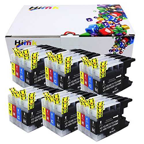 HIINK Compatible Ink Cartridge Replackement for Brother LC71 LC75XL LC75 Ink Cartridges Use in Brother MFC-J280W J825DW J430W J835DW J625DW J425W J6710DW J280W J6910DW J5910DW J6510DW J435W(24-Pack)