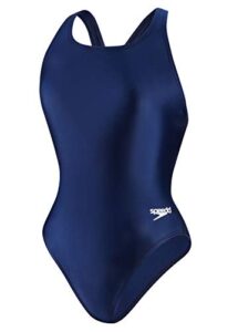 speedo girls swimsuit one piece prolt super pro solid youth swim caps, speedo navy, 12 us