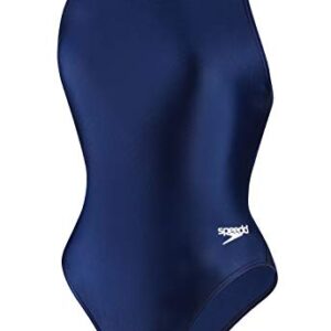 Speedo girls Swimsuit One Piece Prolt Super Pro Solid Youth swim caps, Speedo Navy, 12 US