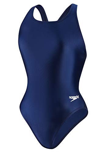 Speedo girls Swimsuit One Piece Prolt Super Pro Solid Youth swim caps, Speedo Navy, 12 US