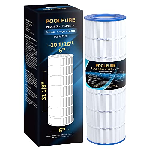 POOLPURE PAP200 Pool Filter Replaces Pentair CC200, Unicel C-9419, Filbur FC-0688, R173217, 59054400, Aladdin 29902, Baleen AK-8005, Pure N Clean PC-0688, 200 sq.ft Filter Cartridge 1 Pack