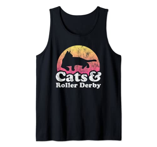 Cats and Roller Derby Men's or Women's Cat Tank Top