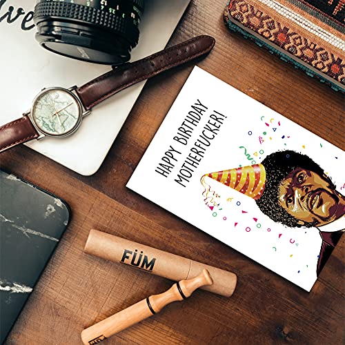 Funny Samuel L Jackson Birthday Card, Pupl Fiction Card for Friend, Humorous Bday Card for Him Her, Rude Card for Boyfriend