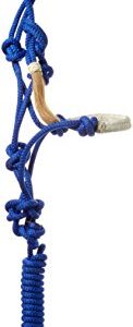 Basic Rawhide Poly Rope Halter w/Lead Blue