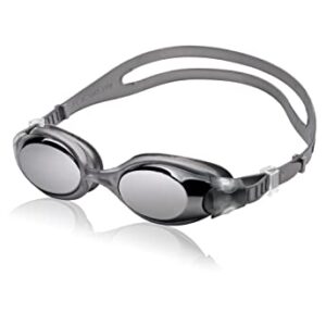 Speedo Unisex-Adult Swim Goggles Hydrosity , Mirrored Charcoal