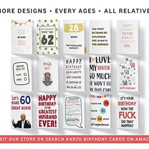 Funny Birthday Card For Men and Women, Single Large 5.5 x 8.5 Happy Birthday Card For Him Or Her, Birthday Card For Husband, Birthday Card For Brother - Birthday Card For Sister, Birthday Card For Son, Nephew, Niece - Karto - Old Milk