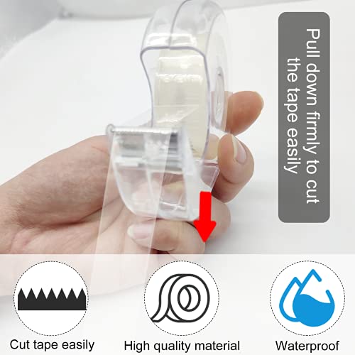 OWLKELA Clear Tapes and Refillable Dispensers 16 Pack, 0.7" x 28 yds per roll, Transparent Tape Refills, Office Tape with Dispenser for Home, School