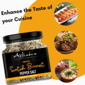 Ashebre Scotch Bonnet Pepper Salt, Gluten-Free, Delicious on Meat, Seafood, Chicken and Vegetables - Made with Jamaican Scotch Bonnet Peppers and Kosher Salt