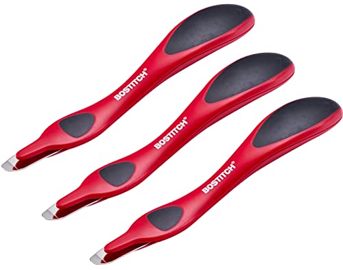 Bostitch Office Bostitch Professional Magnetic Easy Staple Remover Tool 3 Pack Red Colored Staple Puller Stick