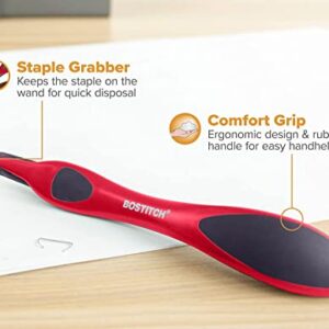 Bostitch Office Bostitch Professional Magnetic Easy Staple Remover Tool 3 Pack Red Colored Staple Puller Stick