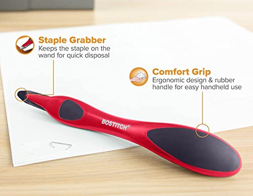 Bostitch Office Bostitch Professional Magnetic Easy Staple Remover Tool 3 Pack Red Colored Staple Puller Stick