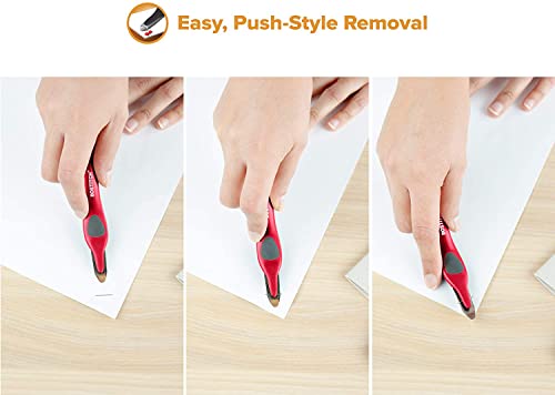 Bostitch Office Bostitch Professional Magnetic Easy Staple Remover Tool 3 Pack Red Colored Staple Puller Stick