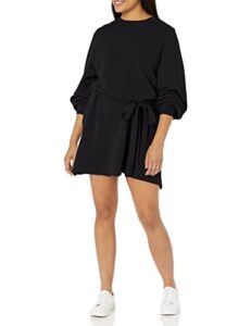 bandier sj-sjb10004-sincerely jules x the dahlia sweatshirt dress-black-s