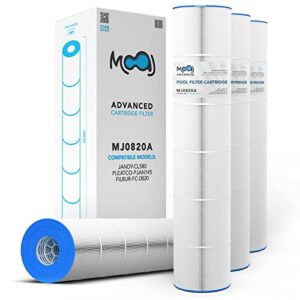 moaj advanced pool filter 4-pack replaces jandy cl580, cv580, r0357900, a0104100, pjan145, pjan145-pak4, filbur fc-0820, unicel c-7482, 17-175-3610 | 33″ x 7″ | 145 sq ft | washable | based in usa