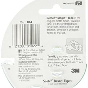 Scotch Magic Tape, 1/2 x 450 Inches, 6 Rolls