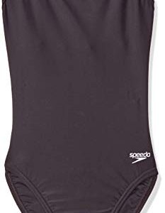 Speedo womens Powerflex Flyback Solid Adult Team Colors One Piece Swimsuit, New Black, 40 US