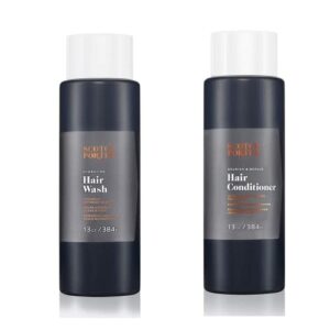 scotch porter nourish & repair hair wash and conditioner for men | strengthens, softens & prevents frizz | formulated with non-toxic ingredients | vegan | two 13oz bottles