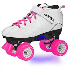 pacer revive light-up roller skate – black sz 1