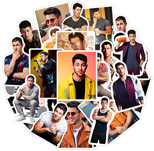 20 Pcs Stickers Pack Nick Vinyl Jonas Waterproof Colorful Aesthetic for Skateboard Water Bottle Laptop Bumper Car Bike Luggage Guitar