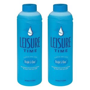 LEISURE TIME RENU2-02 Renew Non-Chlorine Shock for Spas and Hot Tubs, 2.2-Pounds, 2-Pack & A-02 Bright and Clear Clarifier for Spas and Hot Tubs (2 Pack), 1 Quart