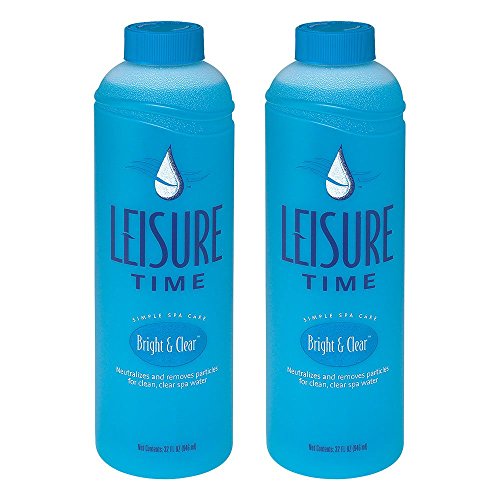 LEISURE TIME RENU2-02 Renew Non-Chlorine Shock for Spas and Hot Tubs, 2.2-Pounds, 2-Pack & A-02 Bright and Clear Clarifier for Spas and Hot Tubs (2 Pack), 1 Quart