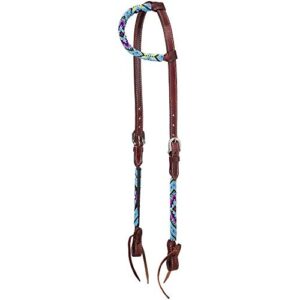 beaded turquoise diamond one ear headstall