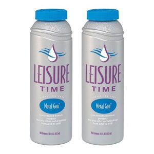 Leisure Time E5-02 Spa 56 Chlorinating Granules for Spas and Hot Tubs, 5-Pounds, 2-Pack & D-02 Gon Hot Tub Metal Remover, 2-Pack