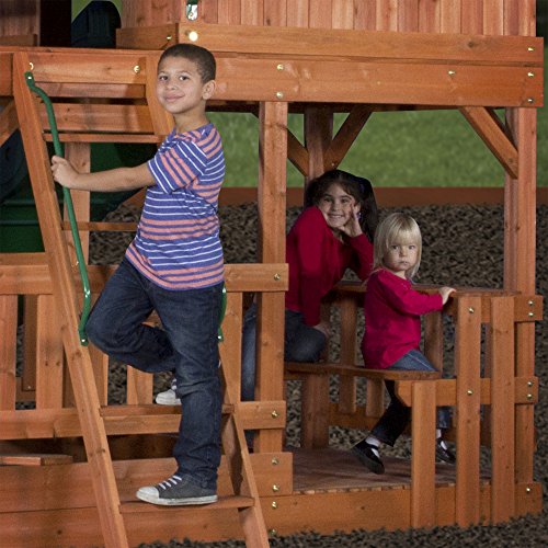 Backyard Discovery Liberty II All Cedar Wood Playset Swing Set