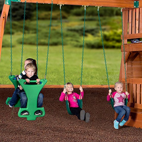 Backyard Discovery Liberty II All Cedar Wood Playset Swing Set